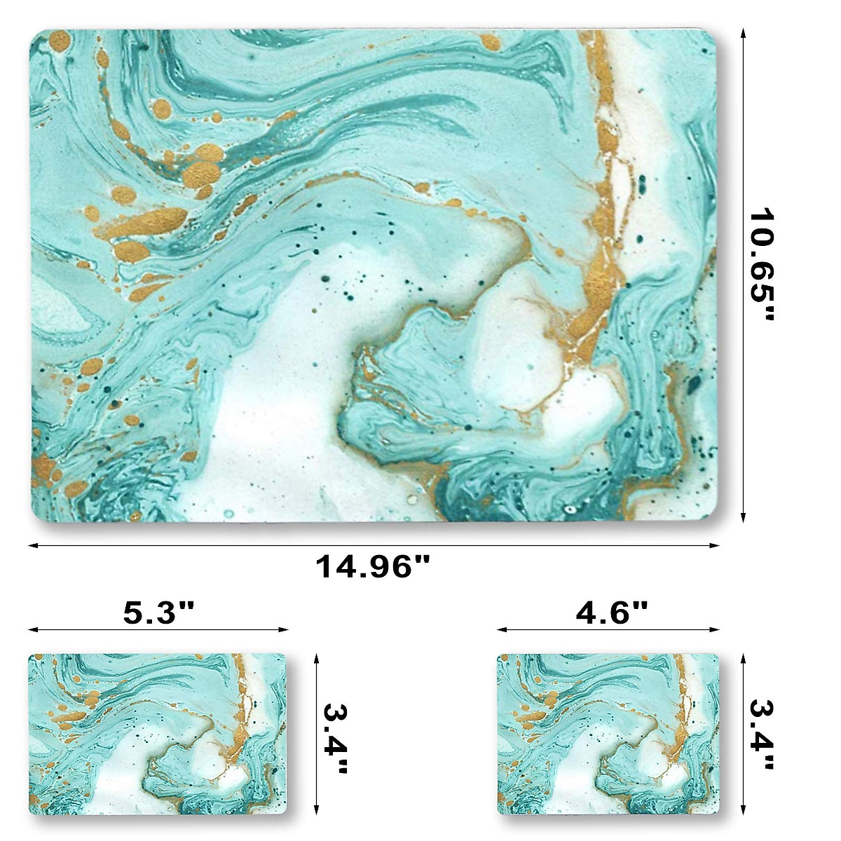 ArtSo Laptop Skin Sticker Decal 12" 13" 13.3" 14" 15" 15.4" 15.6 inch Laptop Universal Netbook PC Notebook Vinyl Reusable Skin Sticker Cover Art Decal Case Protector Personalized, Teal Turqoise Marble