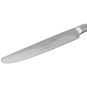 Amazon Basics Stainless Steel Dinner Knives with Pearled Edge, Pack of 12, Silver