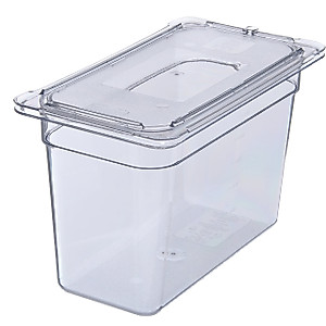 Carlisle FoodService Products 10276U07 StorPlus Third Size Polycarbonate Universal Flat Surface Food Pan Lid, Clear