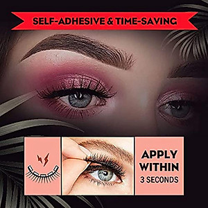 Self-Adhesive Eyelashes, (2Pairs) Reusable Self-Adhesive Eyelashes (2Pairs Natural)