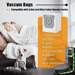 10 Pack Vacuum Bags Replacement parts for irobot Roomba, Compatible with All Roomba i & s & j Seriem Vacuum Cleaner, Clean Base i1 i1+ i3 i3+ i4 i4+ i6 i6+ i7 i7+ j7 j7+ i8 i8+ S9 S9+ Automatic Dirt