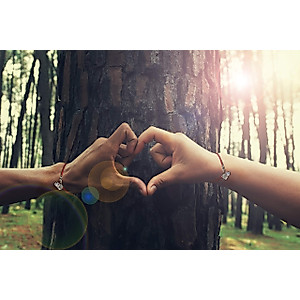 Red Silk 7" Bracelet with Silver Coin for Success & Abundance + Hamsa Hand Charm for Ultimate Protection - Ideal Women's Gift for New Job, Business Ventures, or Celebrating Personal Achievements