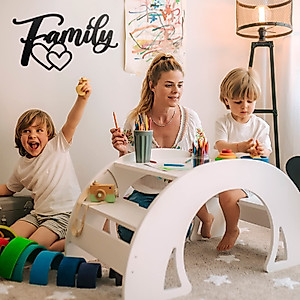 Moxweyeni 2 Pieces Metal Heart Wall Decor Black Love Sign Wall Art Geometric Wall Decor Cutout Metal Family Wall Signs for Home Garden Office Indoor Outdoor Decorations