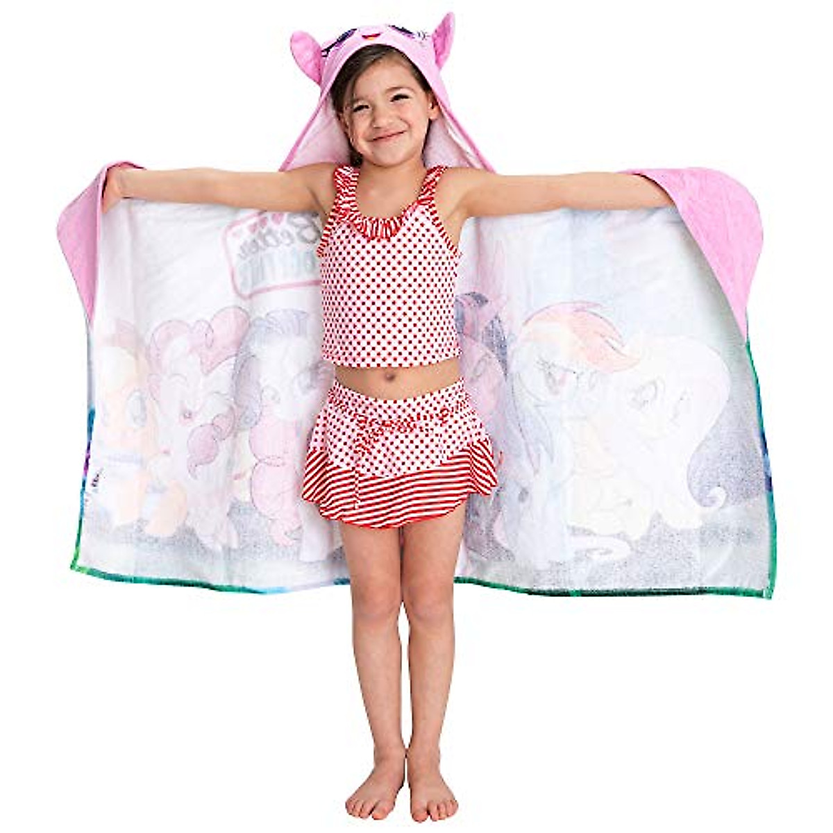 My Little Pony Bath/Pool/Beach Soft Cotton Terry Hooded Towel Wrap, 24 in x 50 in, By Franco Kids