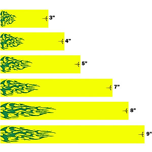 White Water Archery Tribal Flames 1 Fluorescent Neon Yellow Green Flames Arrow Wraps 15 Pc (5, 1)