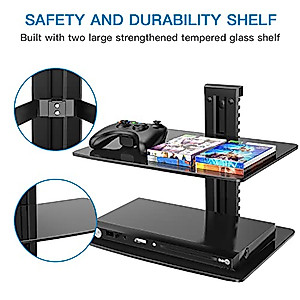 PERLESMITH Floating Wall Mounted Shelf AV Mount Shelf