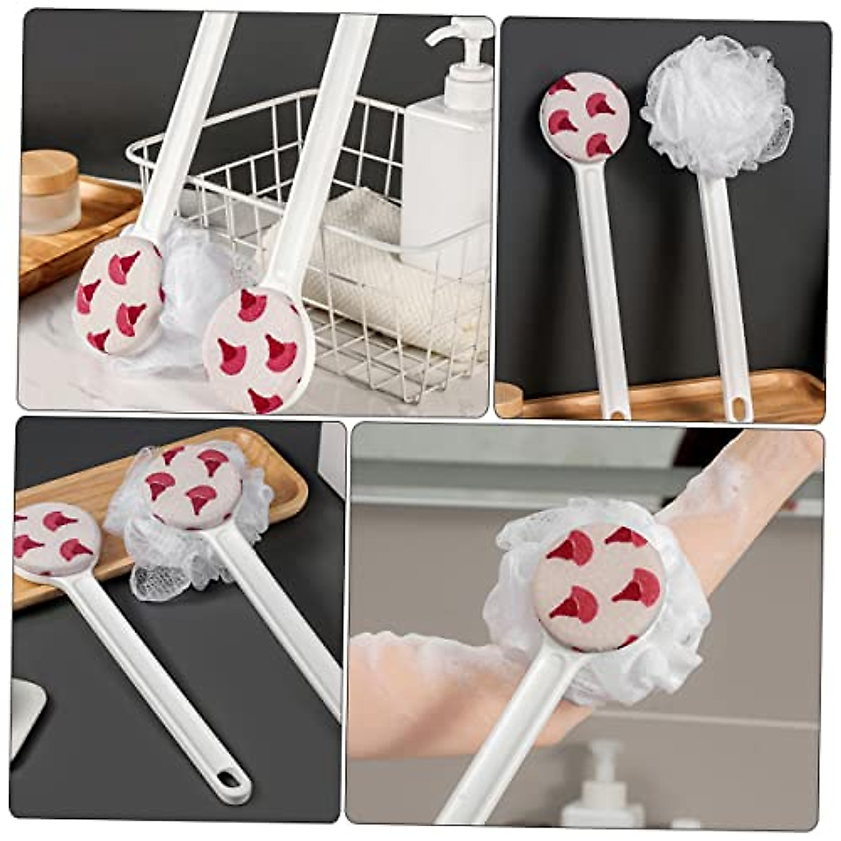 FOMIYES Bath Back Brush Bath Cleaner Mens Body Scrubber Mens Loofah Back Bath Brush Dual-Sided Back Brush Shower Foot Scrubber Bath Back Scrubber Scrubbing Brush for Shower Bathing Brush