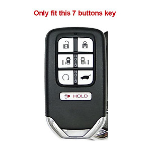 Handmade Stitching Leather Key Cover for Honda Odyssey Elite Ex 7 Buttons 2024 2023 2022 2021 2020 2019 2018..