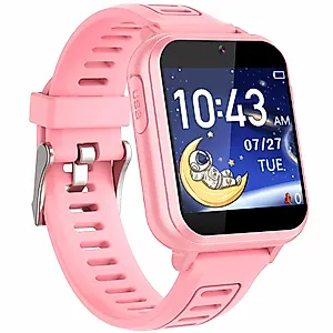 METYYP Smart Watch for Kids,Kids with 24 Puzzle Games Dual Cameras Pedometer 1.54inch HD Touch Screen Music Alarm Clock Video Recorder Flashlight,Kids Watches Toys Birthday Gift for Age 3-12