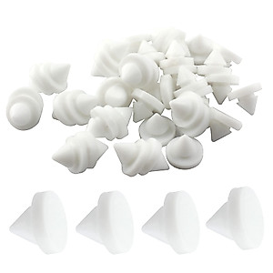 HARSKIYER 60pcs 1/2'' Rubber Door Silencer, White Metal Door Silencer Hinge Outlet Door Silencer Metal Door Stop Silencers for Metal Door Metal Frame