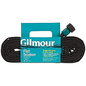 Gilmour Flat Weeper Soaker Hose, 25 Feet, Black (870251-1001)