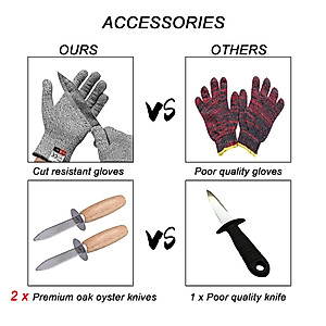 HILAZA Oyster Shucker Machine, Oyster Clam Shucking Tool Set Comercial Oyster Opener Kit