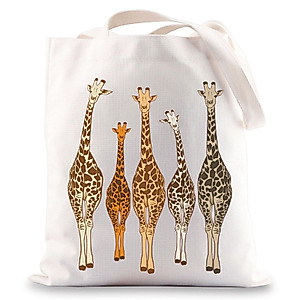 G2TUP Giraffe Tote Bag Giraffe Lovers Reusable Grocery Bag Giraffe Animal Birthday Gift (Giraffe Tote Bag)