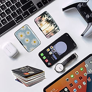 Oirtmiu RFID Blocking Credit Card Holder, Mini Aluminum Card Wallet, Slim Metal Hard Card Case, ID Case, Business Card Case for Women- 8 Slots