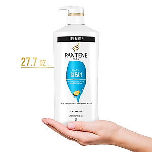 Pantene Classic Clean Shampoo Twin Pack, Pro-V Nutrients for Dry, Color-Treated Hair, Healthy Looking Hair Every Wash, Antioxidant-Rich, 27.7 Fl Oz Each + Miracle Rescue Shot (0.5 Oz)