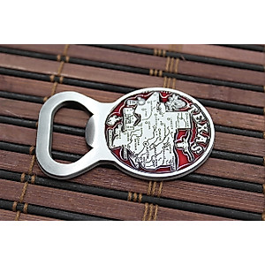 Texas State Map Emblem Icons Beer Bottle Opener