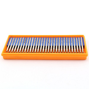 JINGLING Diamond Grinding Bits 2.5mm Spherical Head Bur w Shank 2.35mm Pack of 30Pcs