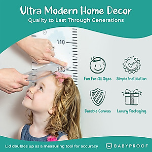 Growth Chart for Kids by Baby Proof - Measuring Height Chart and Kids Decor! Meaningful Memories Through Kid Size Chart Measurement. Night Sky Growth Chart Ruler for Wall with Wooden Keepsake Box