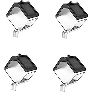 ELELINK Solar Hanging Lights Decorative Lamp White/RGB Mode Lighting for Christmas Tree Patio Garden Fence Post, Fixture with Wall Mount Kit & Hanging Clipper