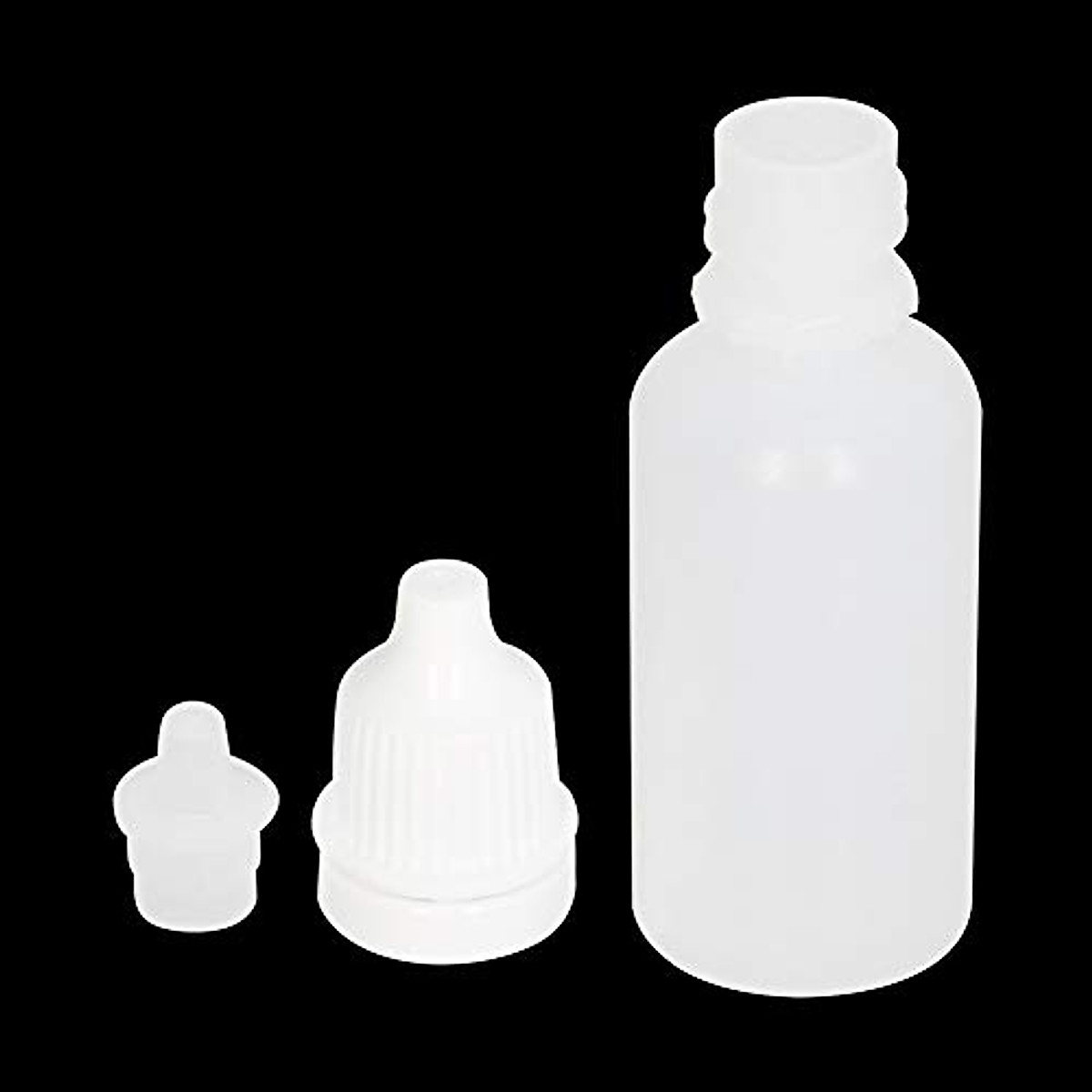 Othmro 0.5oz PE Lab Eye Plastic Dropper Bottles 30pcs, 15ml Squeezable Eye Liquid Dropper Thin Mouth Via of Liquid Sample Seal Storage Bottle with Childproof White Cap