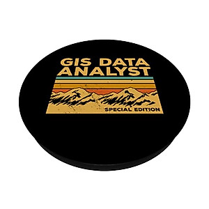Vintage GIS Data Analyst Geographic Information System PopSockets Standard PopGrip