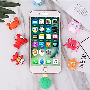 OUKEYI 14 Pieces Cute Fruit Cable Protector for Charger, Animal Charger Protector, Cord Protector USB Cable, Cable Saver Phone Accessory