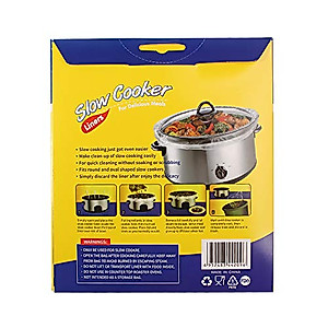 WRAPOK Slow Cooker Liners Kitchen Disposable Cooking Bags BPA Free for Oval or Round Pot, Large Size 13 x 21 Inch, Fits 3 to 8.5 Quarts - 2 Pack (20 Bags Total)