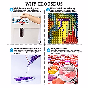 CEUHROG Cow Diamond Painting Kits for Adults - 5D Diamond Art Kits for Adults Kids Beginner, DIY Full Drill Diamond Dots Paintings with Diamonds Gem Art Crafts for Adults Home Wall Decor 12x16inch