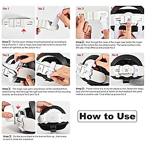 VR Battery Pack Compatible with Oculus Quest 2 and Quest 6000mAh Rechargeable Portable VR Extended Power for 3 Hours Playtime