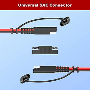 BBHEJJ 12AWG SAE Extension Cable, 15FT SAE to SAE Extension Cable Quick Disconnect Wire Harness, SAE Connector Cable for Solar Panel, Battery, Motorcycle, Cars, RV