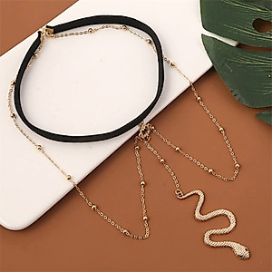 Gold Snake Thigh Chain for Women Beach Boho Style Leg Chain Body Jewlery Snake Pendant Thigh for Women Halloween Costume Accessories