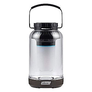 Coleman OneSource 1000 Lumens Water Resistant LED Outdoor Camping Lantern w/Rechargeable Battery, USB Port for Devices, & Internal Flashlight (2 Pack)