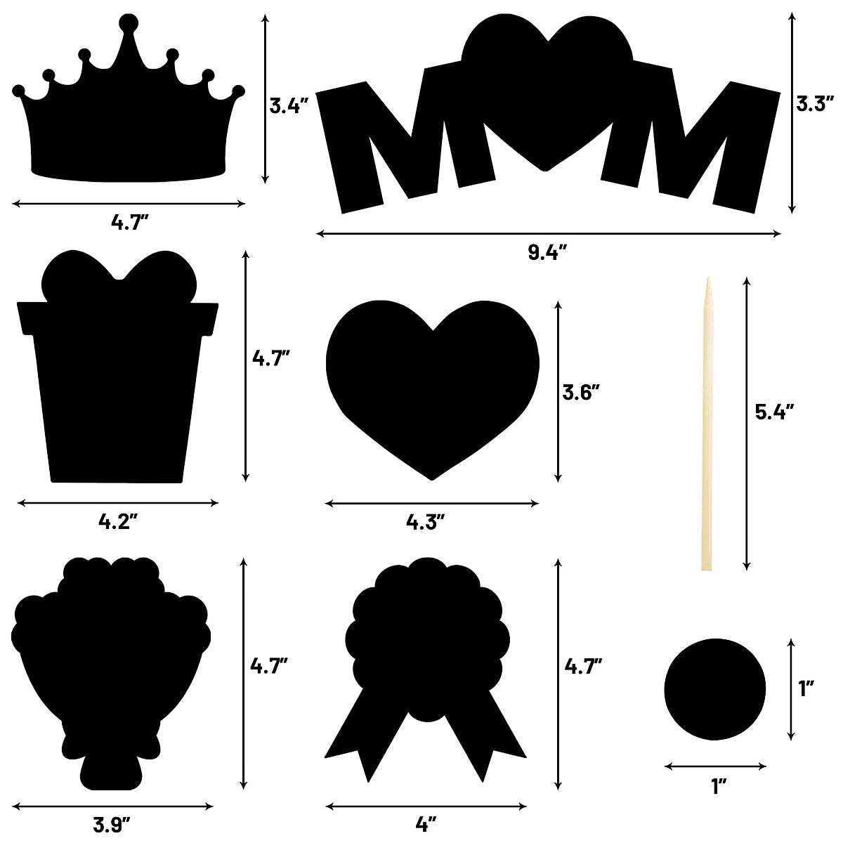 Fancy Land Mothers Day Scratch Crafts Kit for Kids Scratch and Sketch Art Paper Magnet Ornaments 24 Pcs