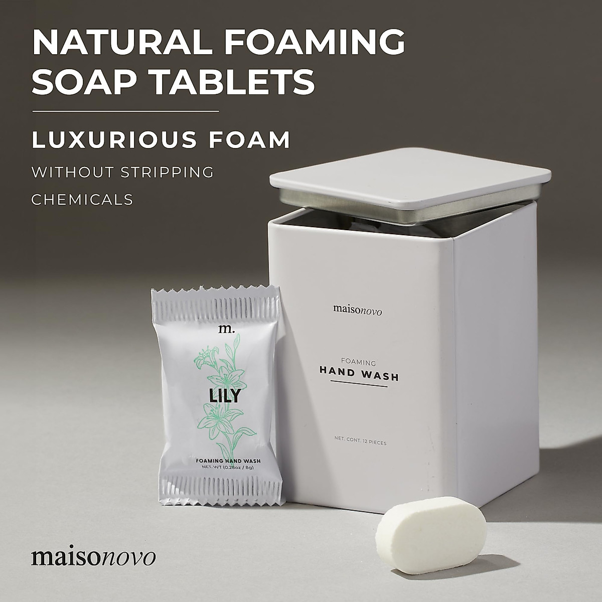 MaisoNovo 12-Pack Lily Scent Foaming Hand Soap Tablets