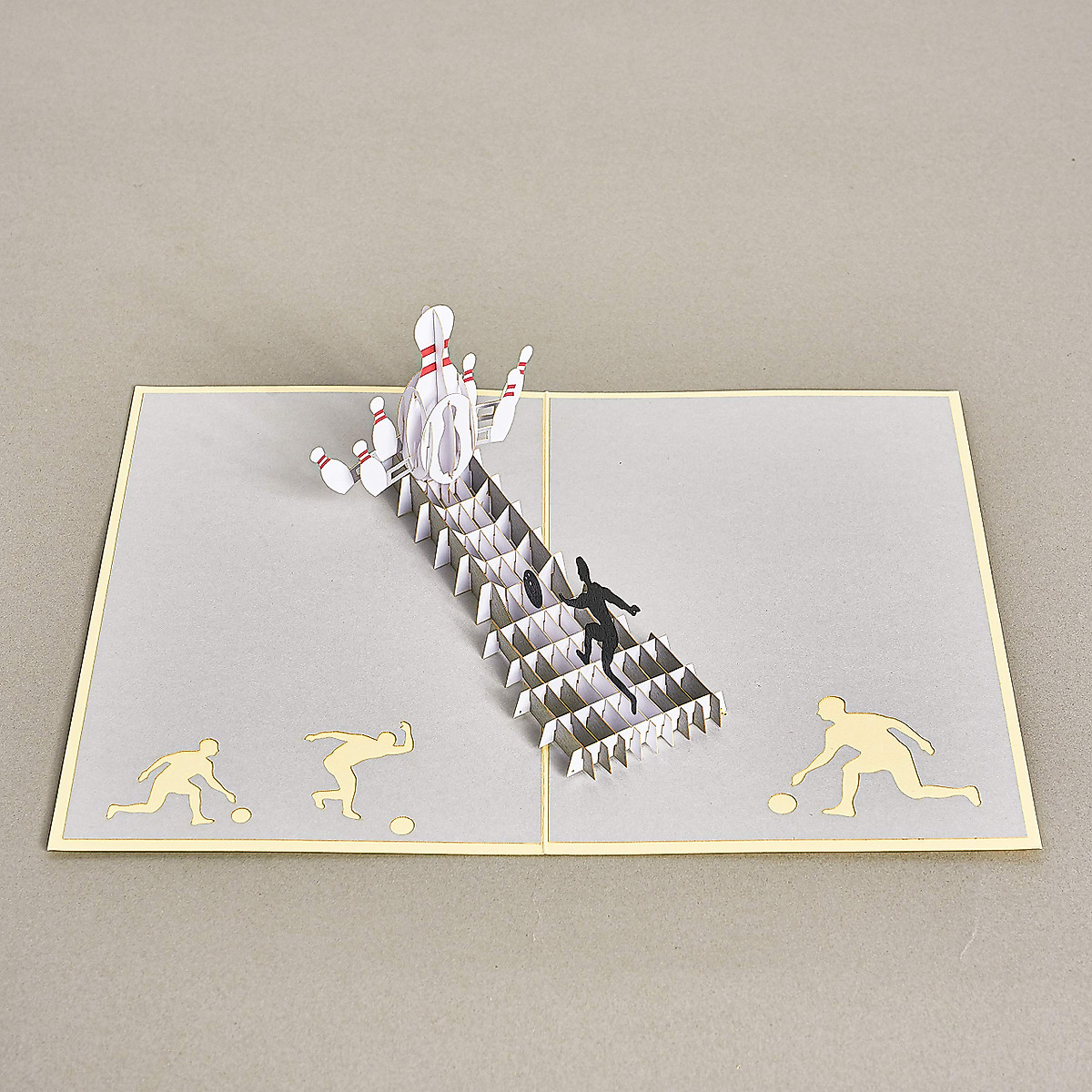 Rykamia Bowling Pop Up Card, Blank Bowling Card With Envelop, Bowling Birthday Card, Card For Bowling Player, Bowling Thank You Card, Graduation, Just Because, Get Well, Card For Friend, Bowling Gifts