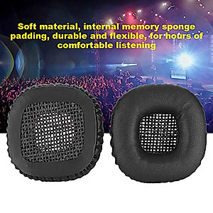 ASHATA Replacement Earpad Ear Pad Cushion for Marshall Major II, Replacement Ear Pads Cushion Kit 1 Pair Replacement Memory Soft Sponge Form Earphone Sleeve Earmuff Case(Black)