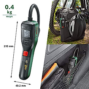 Bosch Home and Garden Electric Air Pump Mini Compressor EasyPump (3.0 Ah battery, 3.6 Volt, 150 PSI, 10.3 bar, LED, in carton packaging)