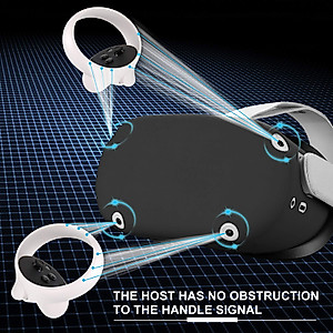 X-super Home 2021 Newest Silicone VR Shell Case for Oculus Quest 2 Soft Membrane VR Headset Protection Anti-scrach Shock-Resistant Accessories for Q2 (Black)