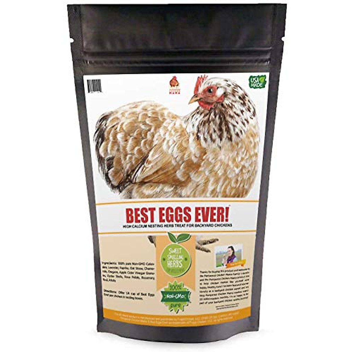 Pampered Chicken Mama Backyard Chicken Nesting Herbs for Great Eggs 10 oz - All-Natural Backyard Chicken Feed Supplies - Hen Treats for The Best Eggs Ever - High Calcium Supplement for Chickens