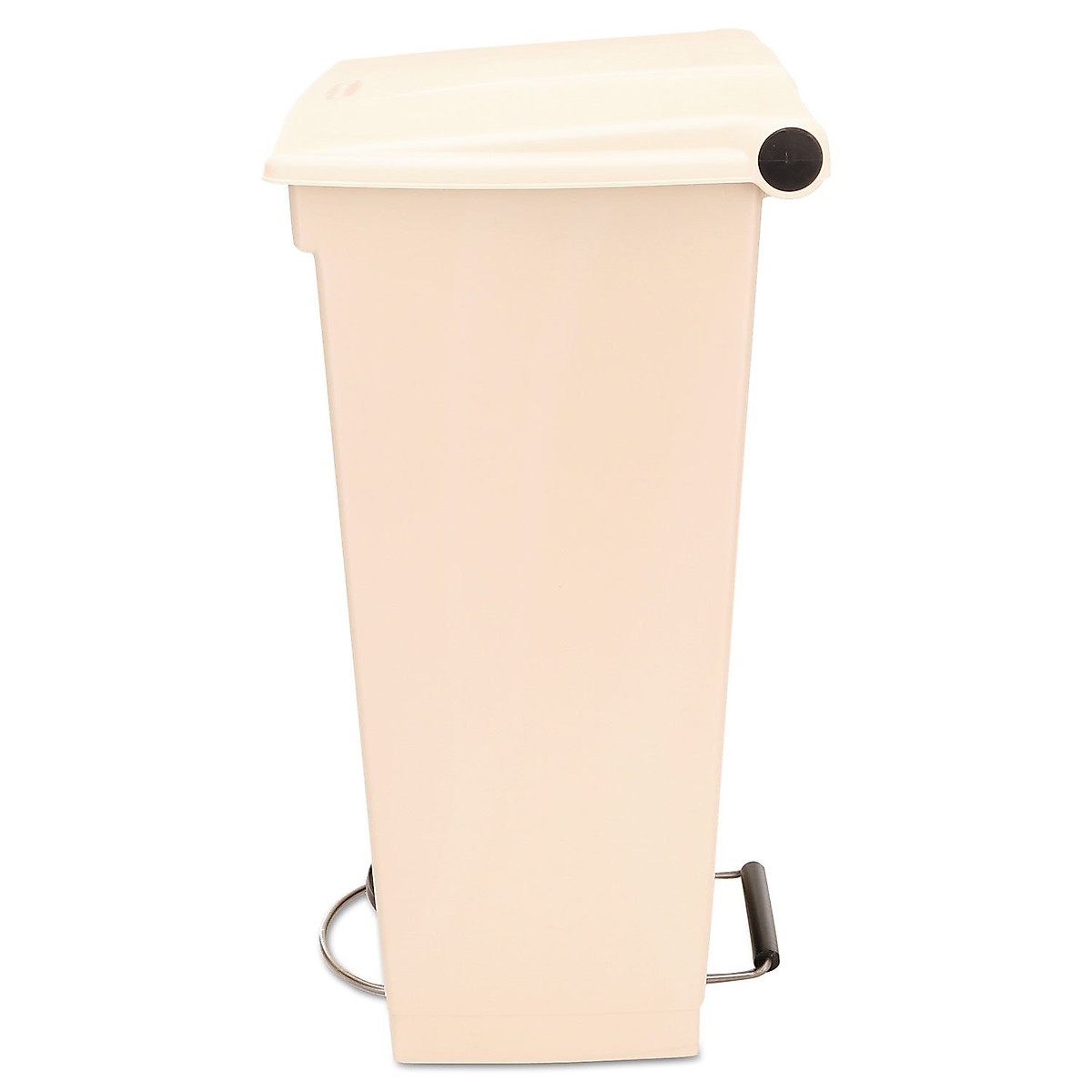 Rubbermaid Commercial Products HDPE Step-On Mobile Trash Can/Container, 23-Gallon, Beige, Hands-Free Garbage Can for Medical Waste in Hospitals/Lab/Emergency/Patient Rooms