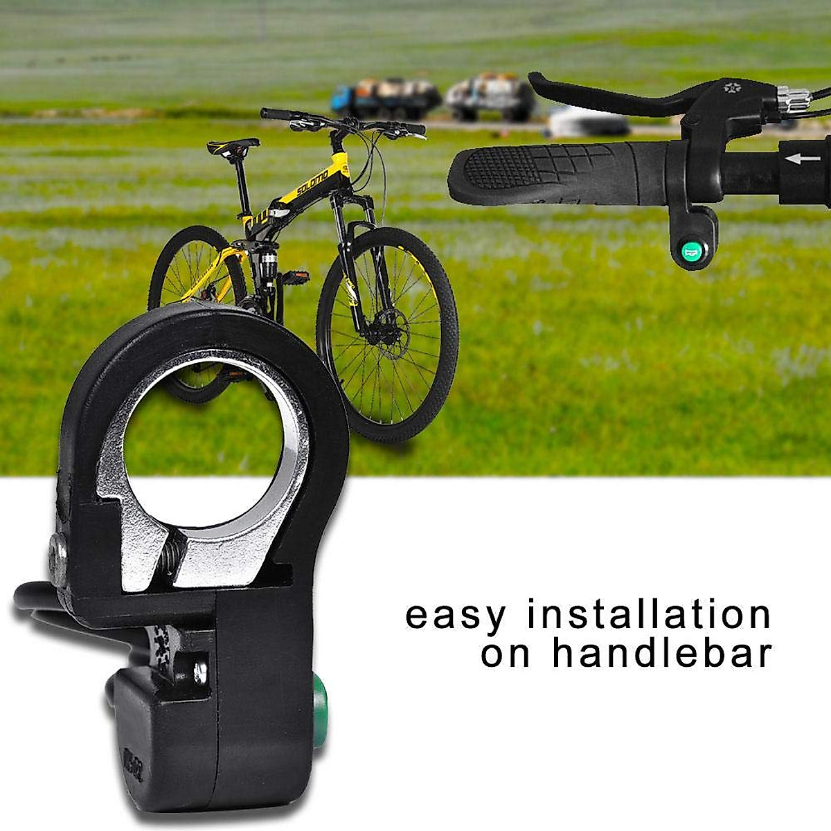 Demeras Horn Switch Button Plastic Horn Switch Button Accessory for Electric Bike Scooter