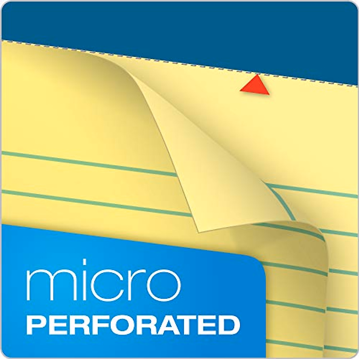 TOPS 63383 Double Docket Writing Pad, 8 1/2 x 11 3/4, Canary, 100 Sheets