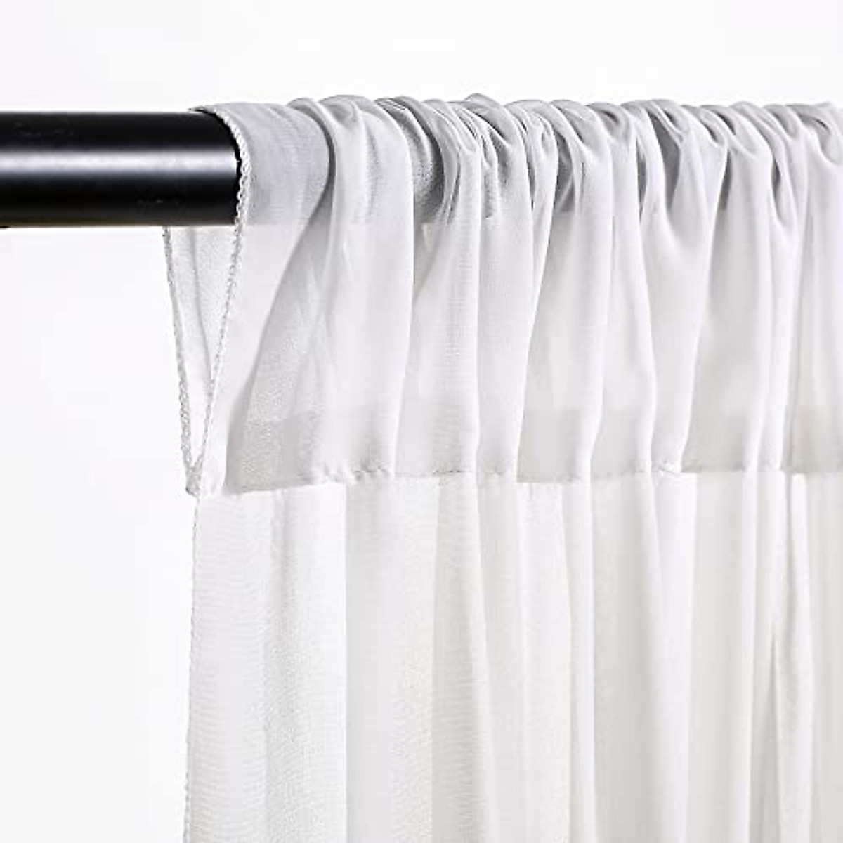 White Backdrop Curtain Wedding Backdrop 10ft x 10ft Chiffon Backdrop for Wedding Arch Birthday Party Banquet Decorations