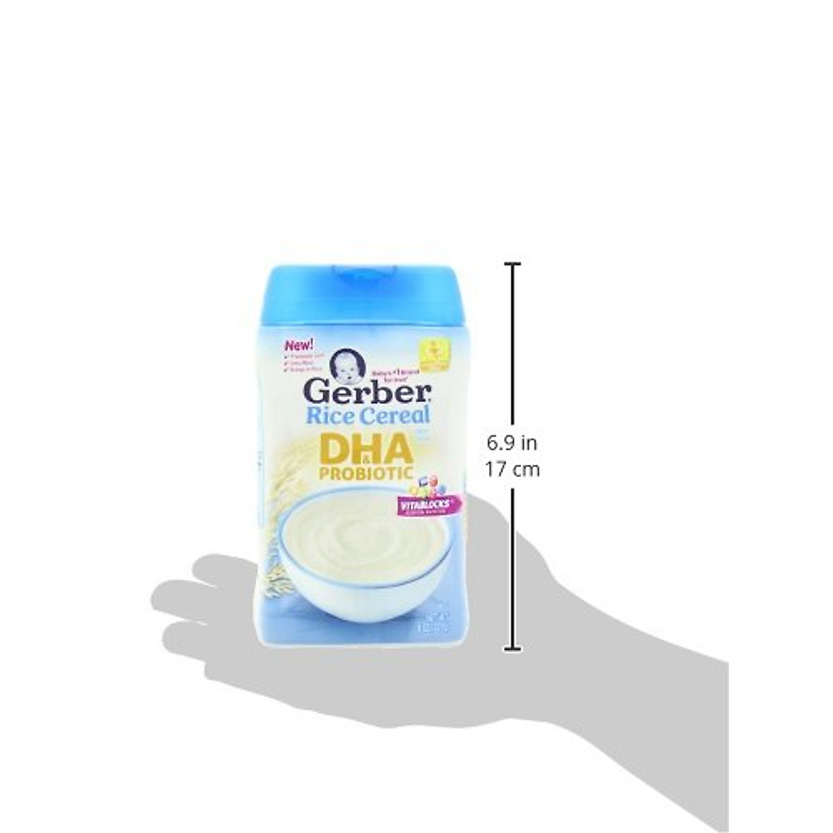 Gerber Baby Cereal 1st Foods DHA & Probiotic, 8 Ounce (Pack of 6)