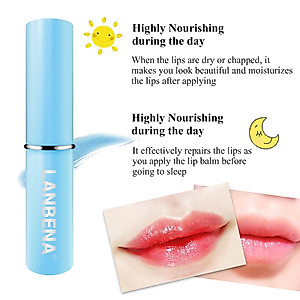 LANBENA Hyaluronic Acid Lip Balm Moisturizing Lips Reduce Fine Lines Relieve Dryness Long-Lasting Protection Nourishing Lip Care (1.8g / 0.06 fl oz)