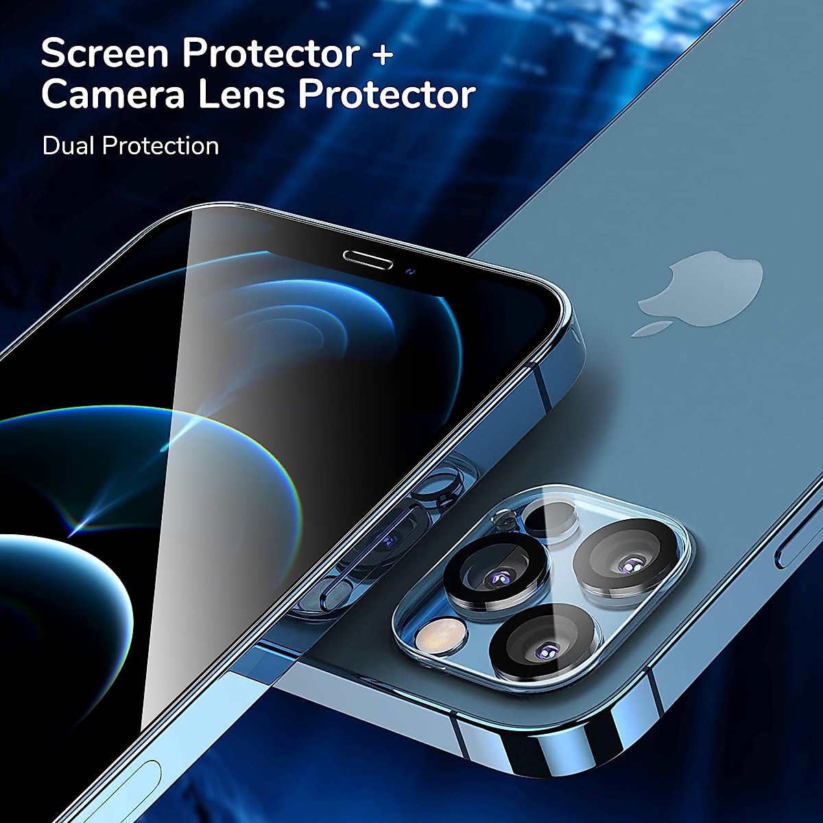 Fotbor for iPhone 12 Pro Max Screen Protector with Camera Lens Protector [3+2 Pack], 9H Tempered Glass Screen Protector Shatterproof Full Coverage HD Clear Film for Apple iPhone 12 Pro Max 6.7Inch