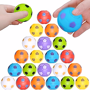 SCIONE 36 Pack Soccer Fidget Spinners, Soccer Party Favors for Kids, Fidget Toys Bulk, Stress Balls, Goodie Bag Stuffers for Birthday Party, Treasure Box for Classroom, Valentines Day Gifts