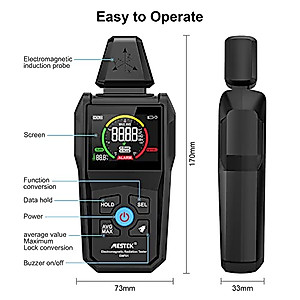 EMF Meter, MESTEK Electromagnetic Field Radiation Detector, Digital LCD Magnetic Field Detector EMF Reader Temperature Measure, Tester for Home EMF Inspections, Office, Outdoor and Ghost Hunting
