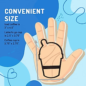 COFFEE CUP COOKIE CUTTERS Espresso Café Americano Coffee To Go Latte Iced Coffee Mocha Brew And Coffee Cup Cappuccino Cookie Cutters Made In The USA (3 Pack)
