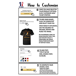 TEEAMORE Custom Bodysuits for Baby Personalized Bodysuit Design Your Own Add Your Text Image Black